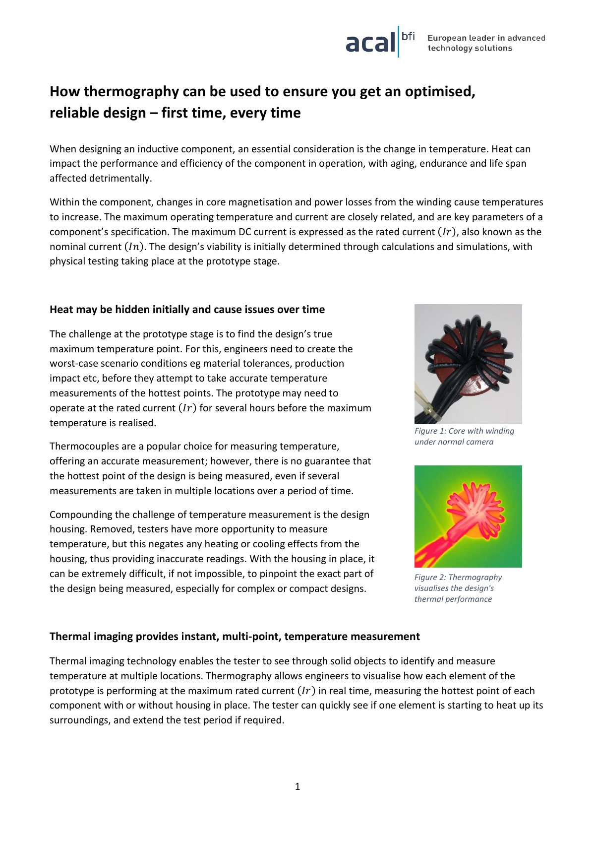 How thermography can be used to ensure you get an optimised, reliable ...