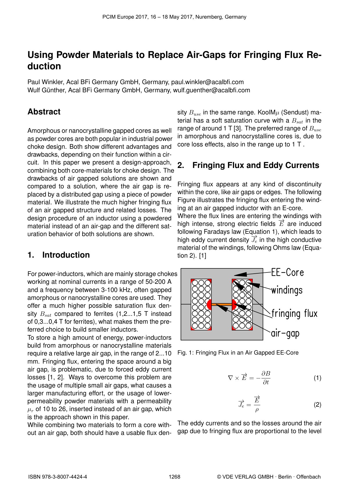 Powder materials replace air gaps to reduce fringing flux - Acal BFi